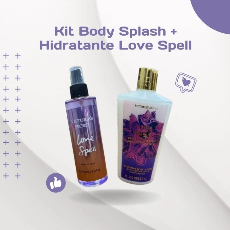 Kit Love Spell Body Splash 230ml + Creme Hidratante 250ml | Shopee Brasil