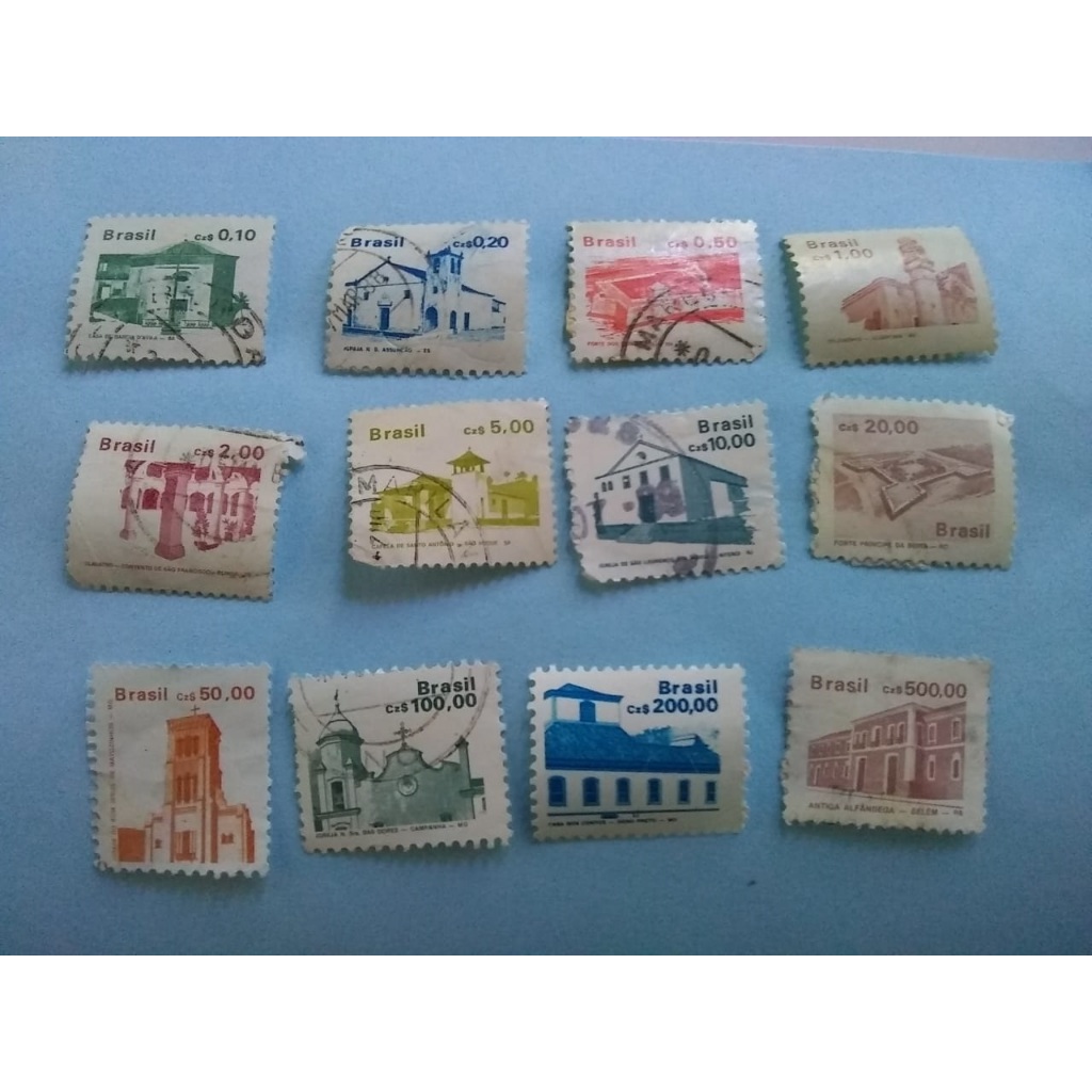 Selos Postais - Série Patrimônio Histórico Brasileiro - 1986/1987 ...