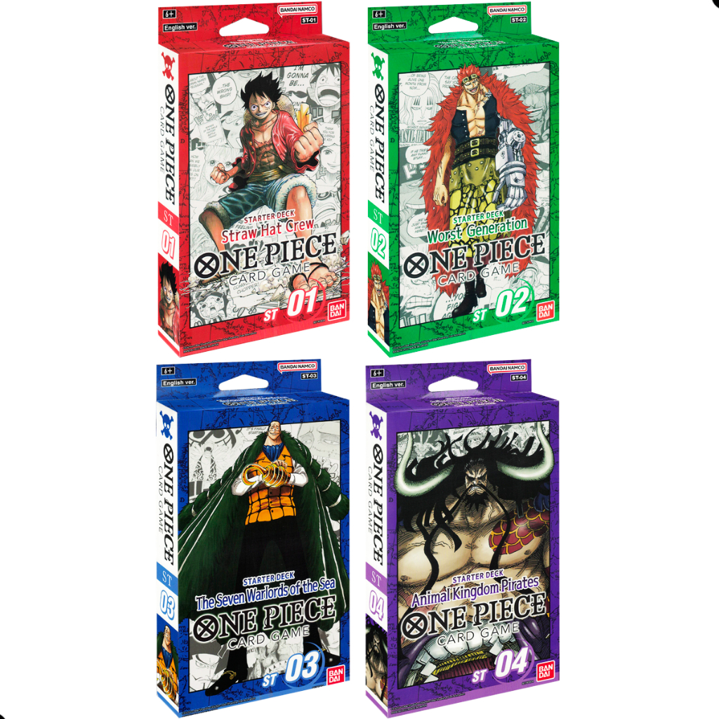 Kit 4 One Piece Starter Deck Monkey Luffy Captain Kaido Crocodile ...