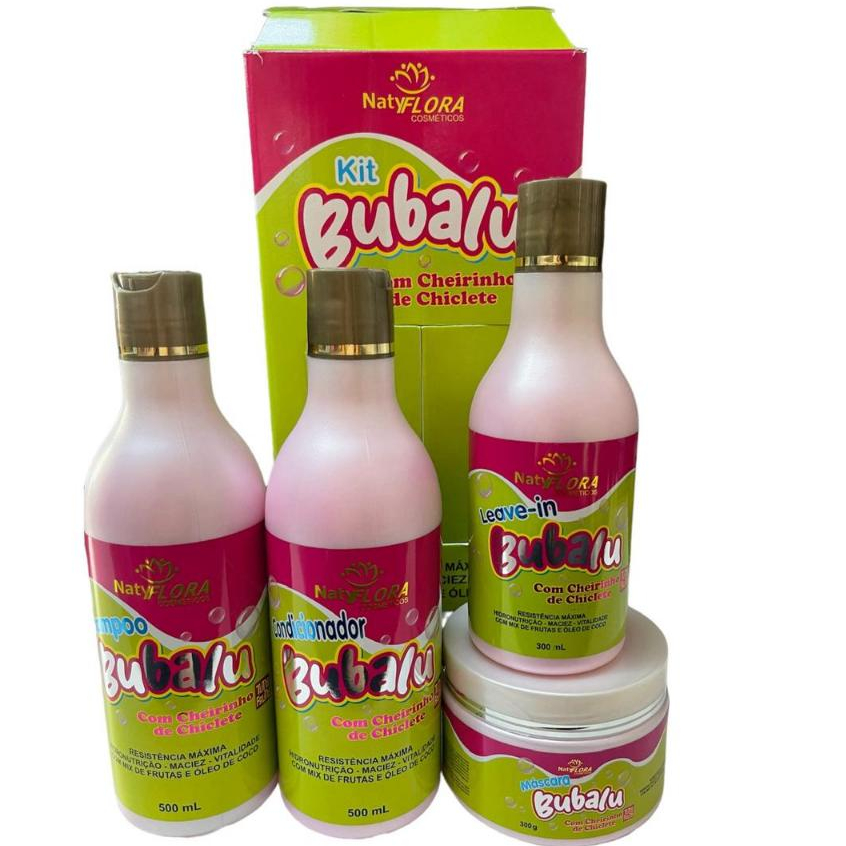 Kit Bubalu Hidronutrição e Maciez NatyFlora 4 Passos | Shopee Brasil