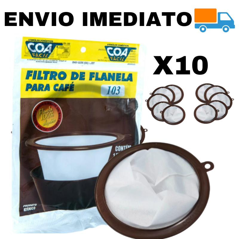 Kit 10 Coador De Café Grande Permanente Reutilizável Tamanho 103 Coa ...