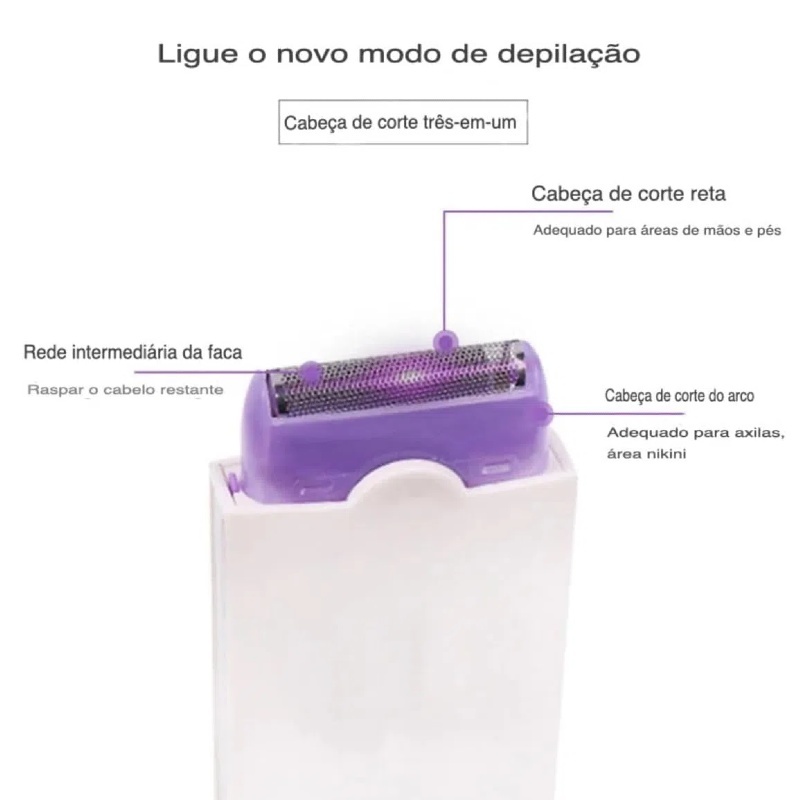 Depilador Eletrico Feminino Removedor de pelos Intimo Recarregável ...