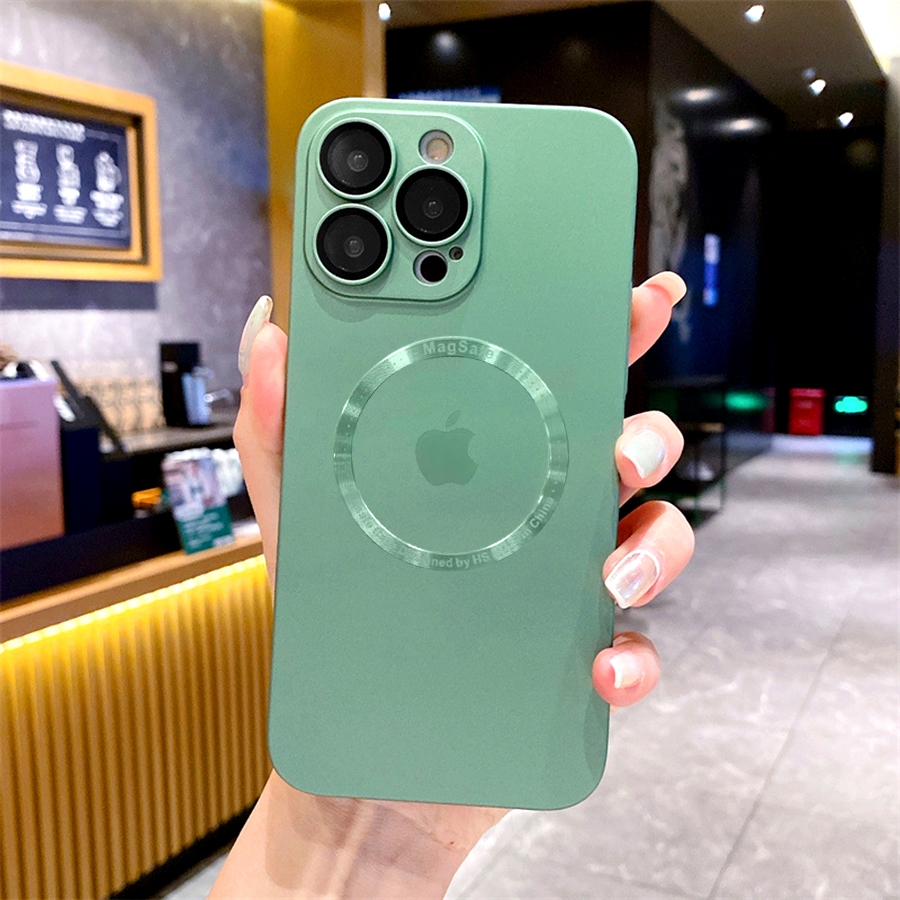 Magnético Fosco para iPhone 11 12 13 14 Pro Max Capa de Carregamento Sem Fio Premium | Shopee Brasil