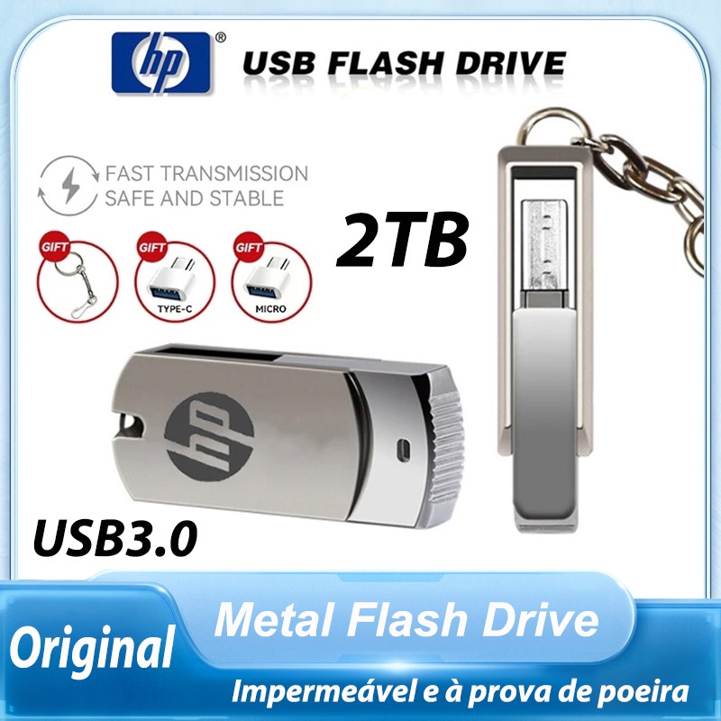 HP Pen Drive 2TB Flash Drive USB Rotativo Grande Capacidade ...