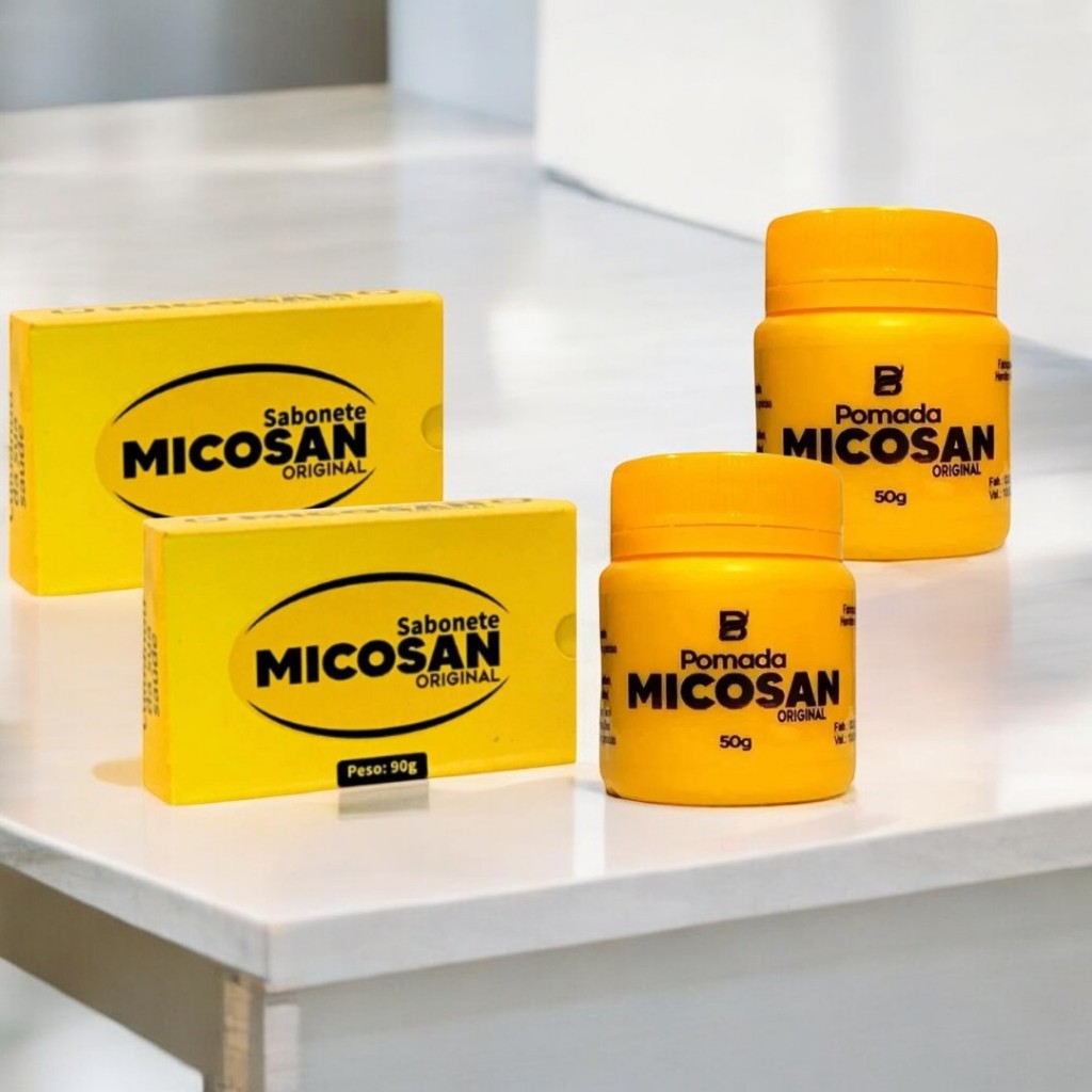 KIT Micosan 2 Pomada 50g + 2 Sabonete barra 90g | Tratamento Eficaz ...