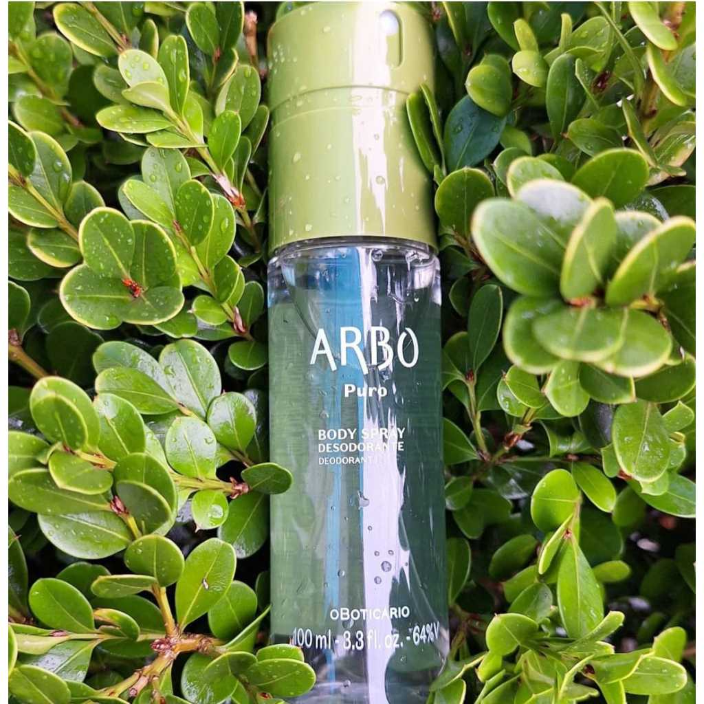 Body Spray O Boticário Arbo Puro 100ml | Shopee Brasil