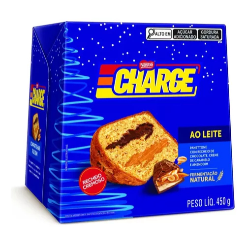 Chocotone Charge Chocolate, Caramelo E Amendoim Nestlé 450g | Shopee Brasil