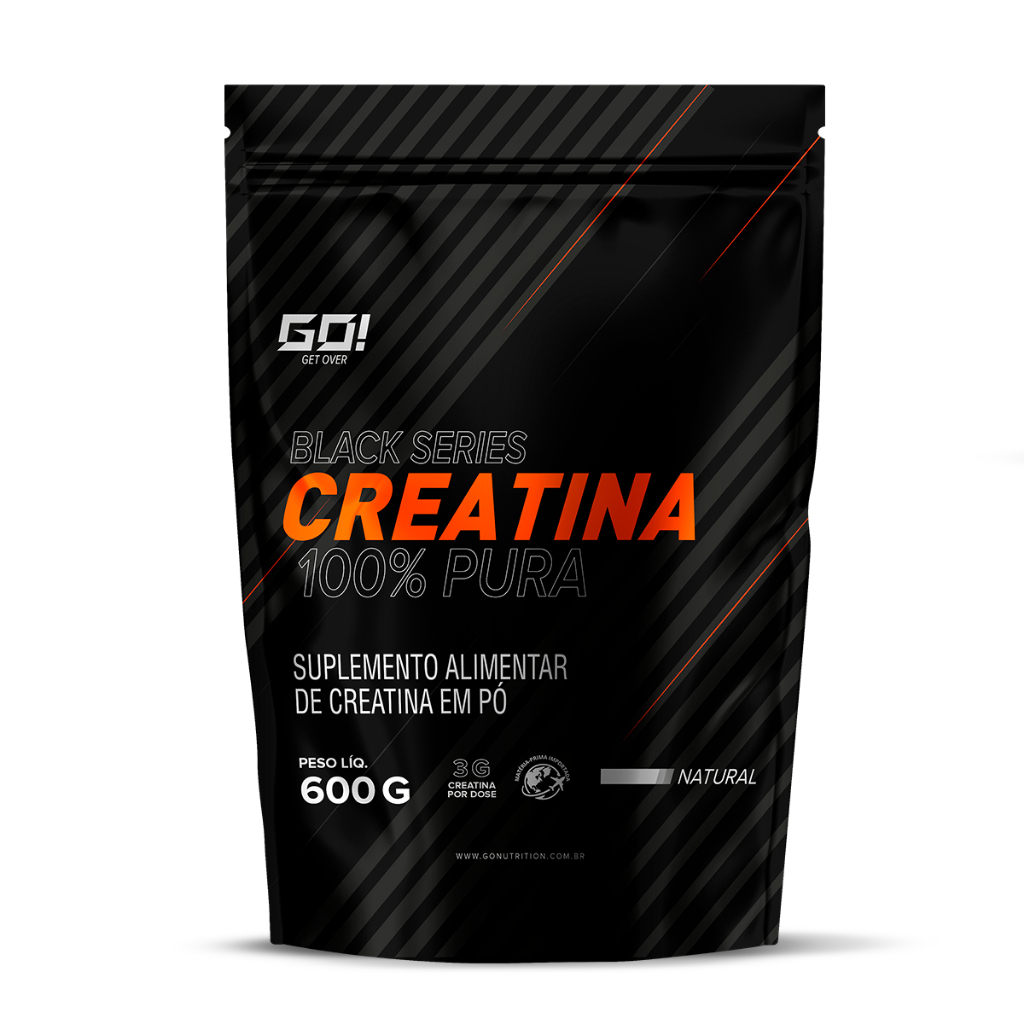 Creatina Monohidratada 100% Pura 600g Refil - GO NUTRITION | Shopee Brasil