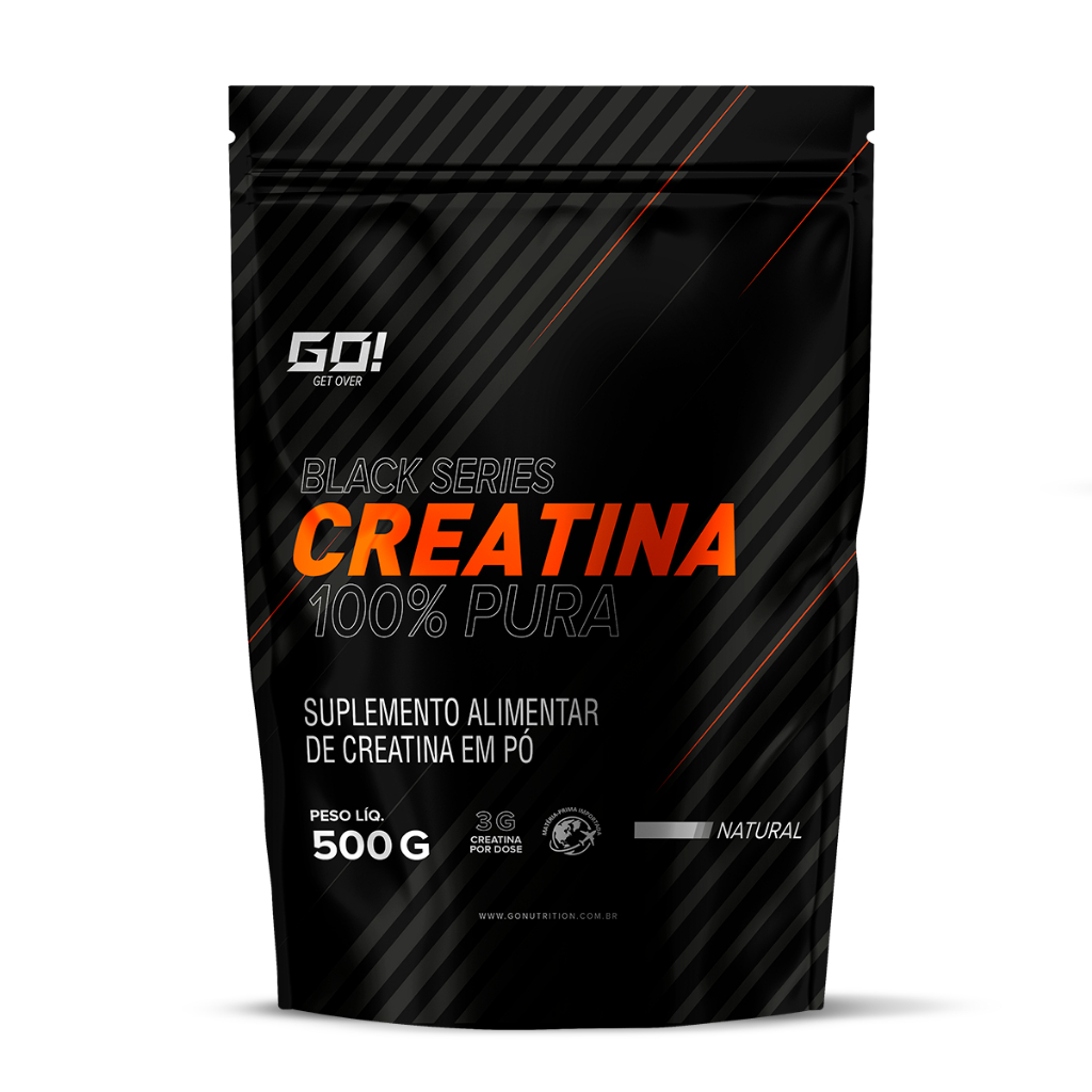 Creatina Monohidratada 100% Pura 500g Refil - GO NUTRITION | Shopee Brasil