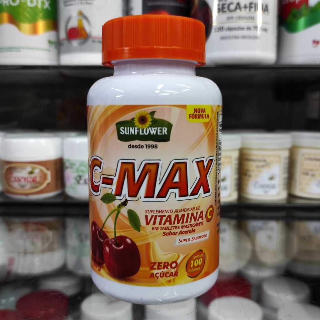 C-MAX SUPLEMENTO DE VITAMINA C 100 tablets (Sunflower) | Shopee Brasil