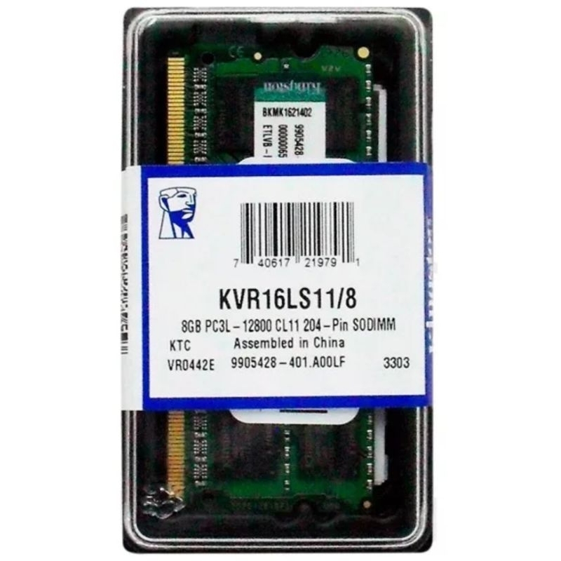 Memória RAM DDR3 8Gb KVR16LS11/8 PC3L 1.35v | Shopee Brasil