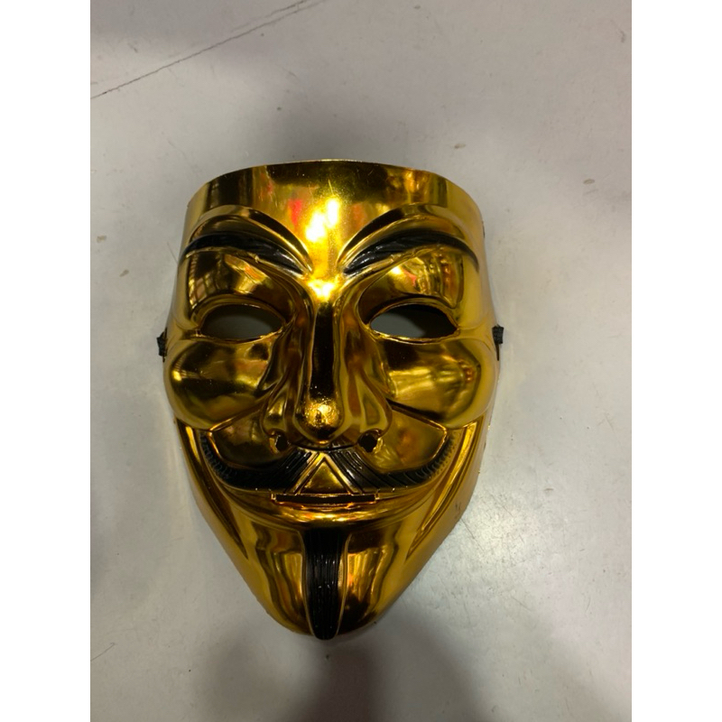 Máscara V. Vingança Anonymous Prateada/ Dourada | Shopee Brasil