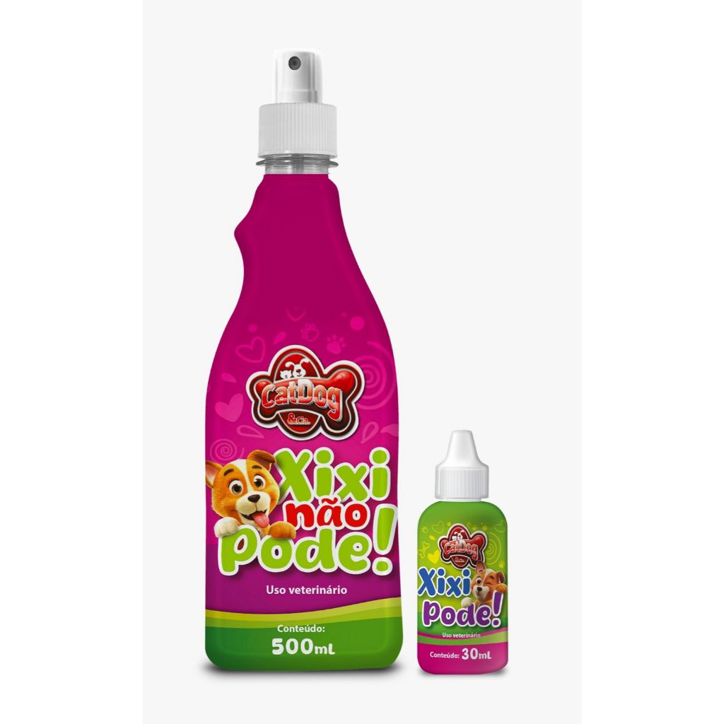 Educador sanitário XIXI PODE 30ML+XIXI NÃO PODE 500ML CASADINHO CAT DOG ...