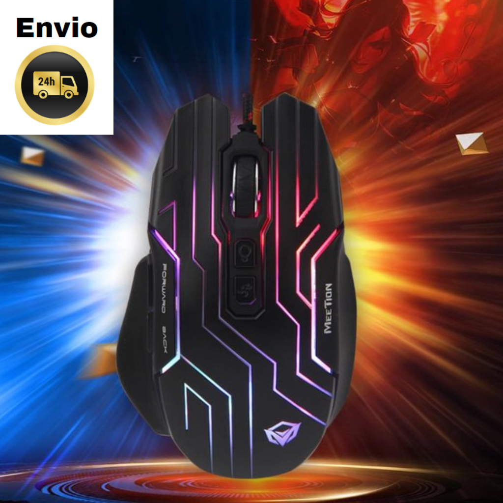 Mouse Meetion GM22 para jogos deslumbrante | Shopee Brasil