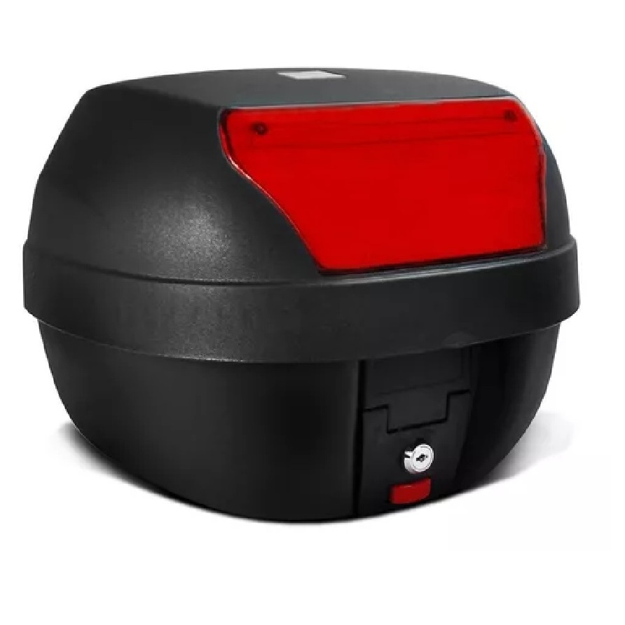 Baú Bauleto Tork Smart Box 28 litros Preto Refletor Vermelho Com base e ...