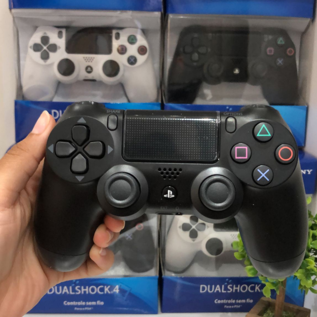 Controle Joystick Sem Fio Dualshock 4 Preto | Shopee Brasil
