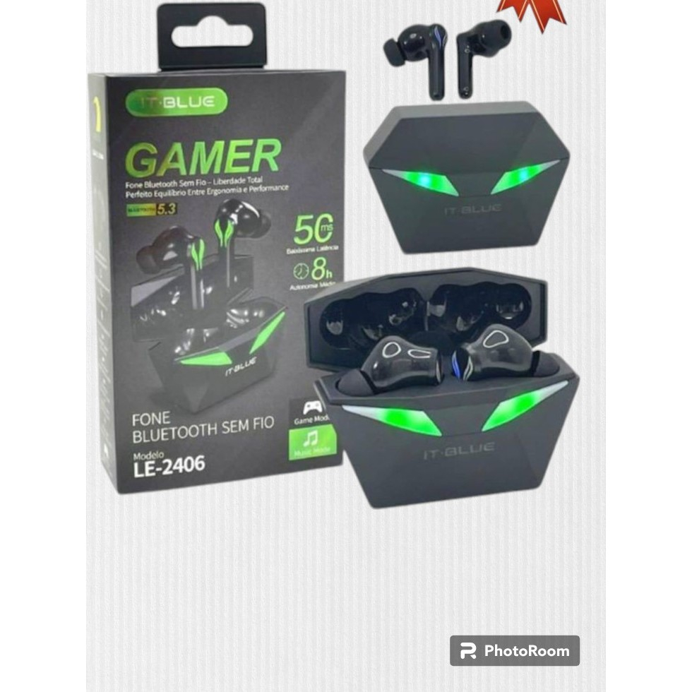 Fone Bluetooth Gamer It-blue Le-2406 Qualidade Premium para Games e Musicas | Shopee Brasil