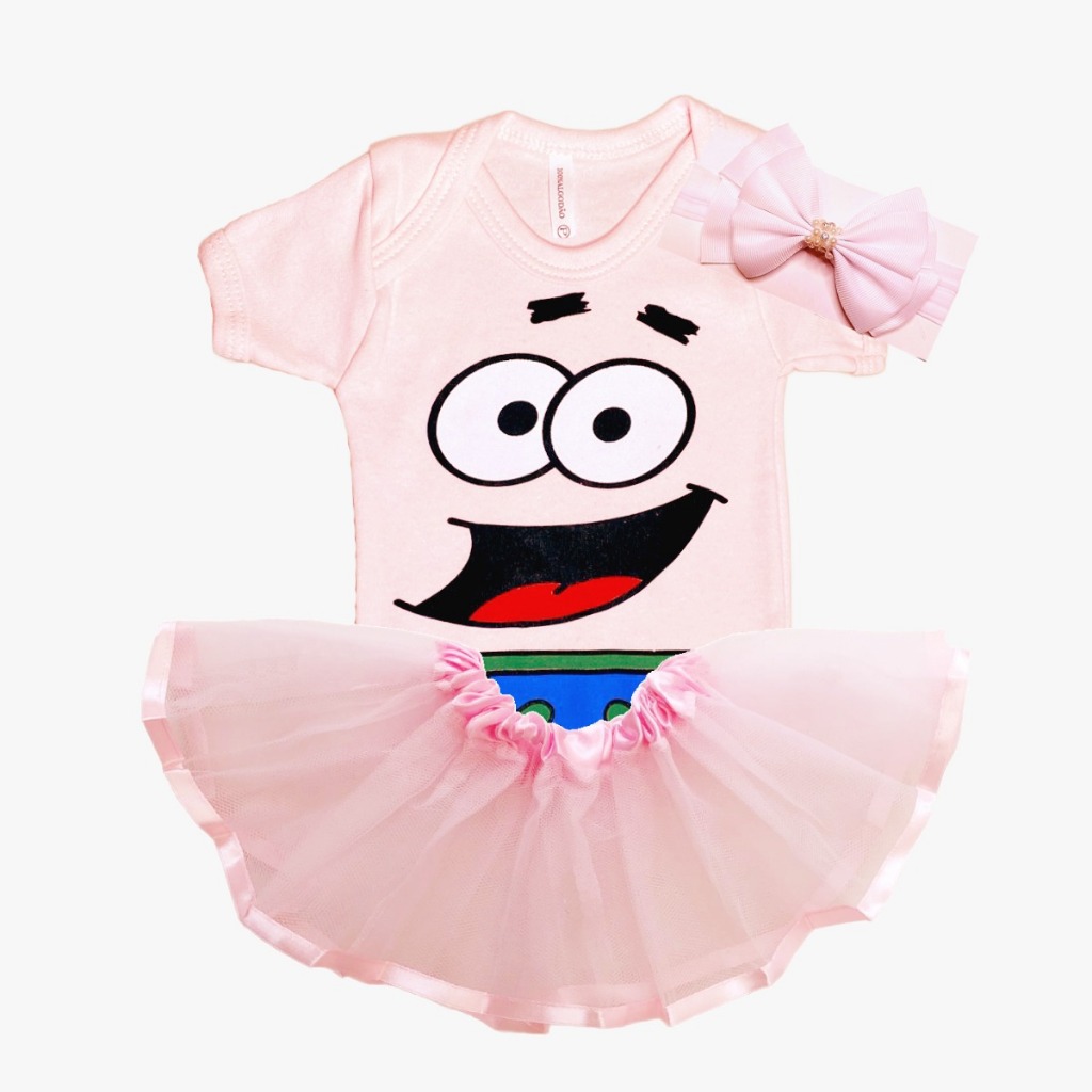 Kit Body + Saia + Laço Patrick Roupinha De Bebe Mesversário | Shopee Brasil