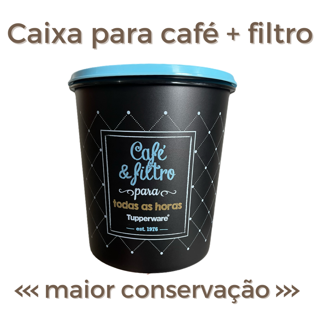 Caixa para armazenar Café e Filtro linha Bistrô Tupperware original ...
