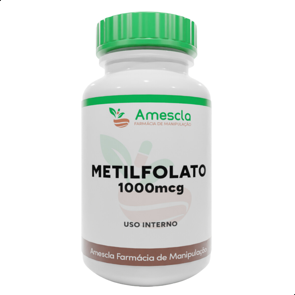 Metilfolato 1000mcg Vitamina B9 com 60 Cápsulas ou 120 Cápsulas ...