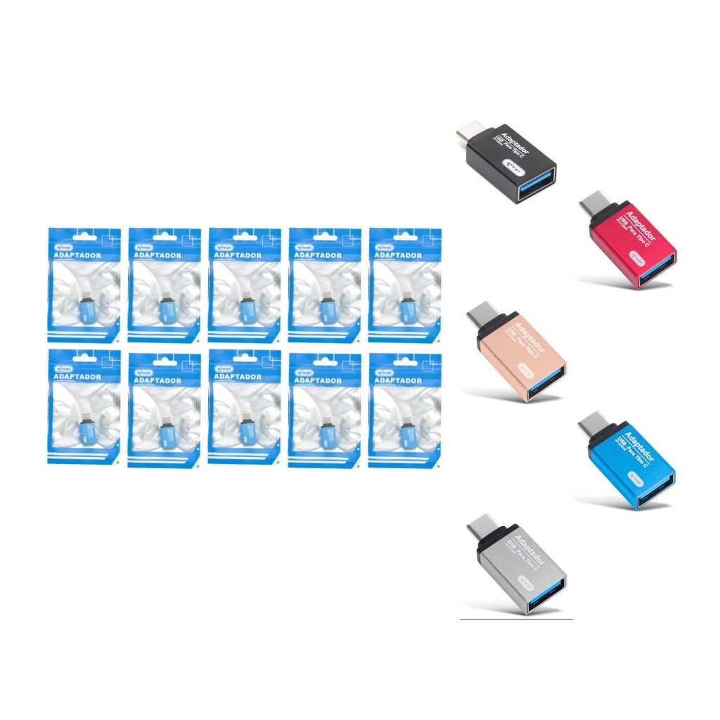 Kit 10x a 50x Unidades Adaptador USB Fêmea OTG para TIPO C Macho PD ...