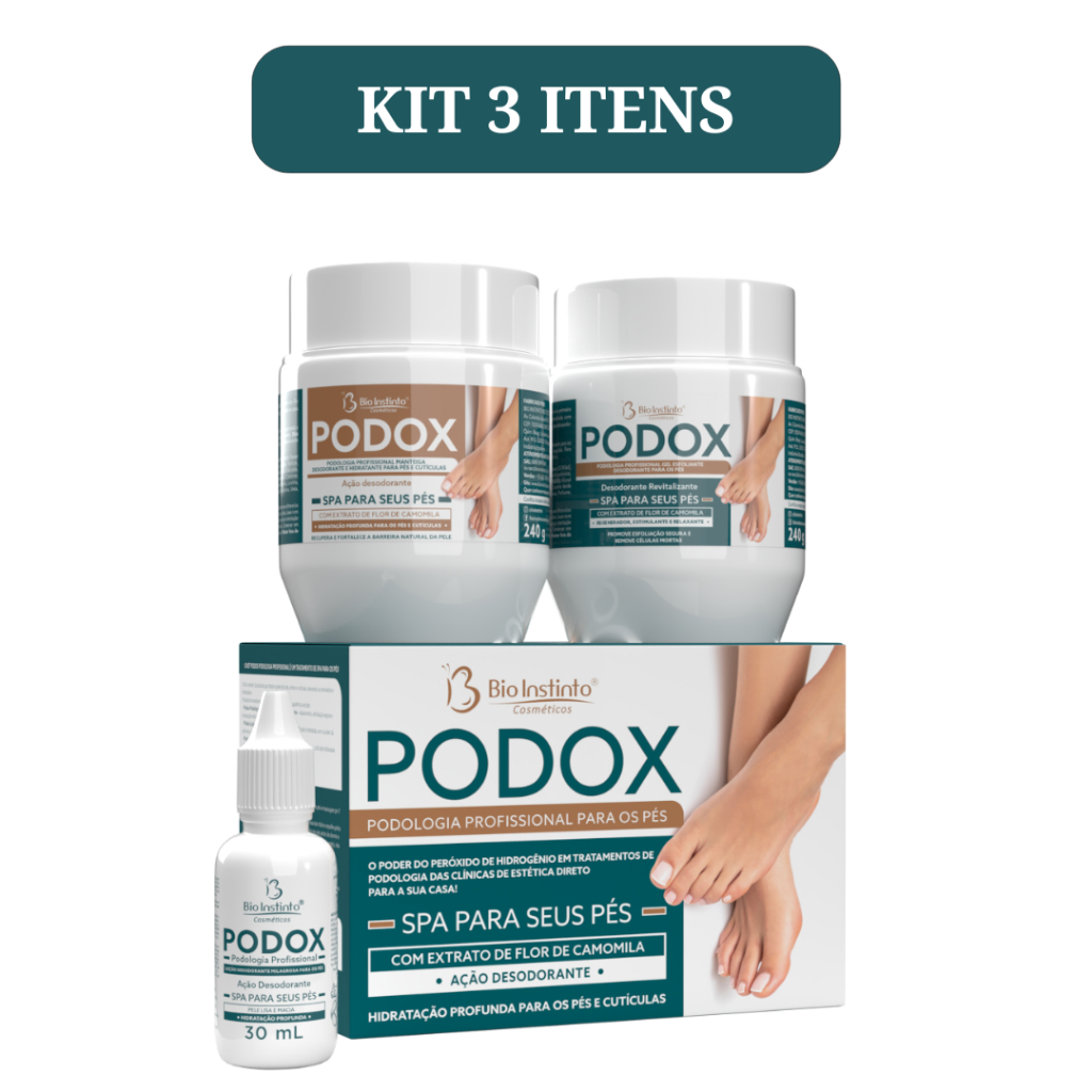 Kit Podox Profissional Spa Para os Pés Esfoliante Revitalização e ...