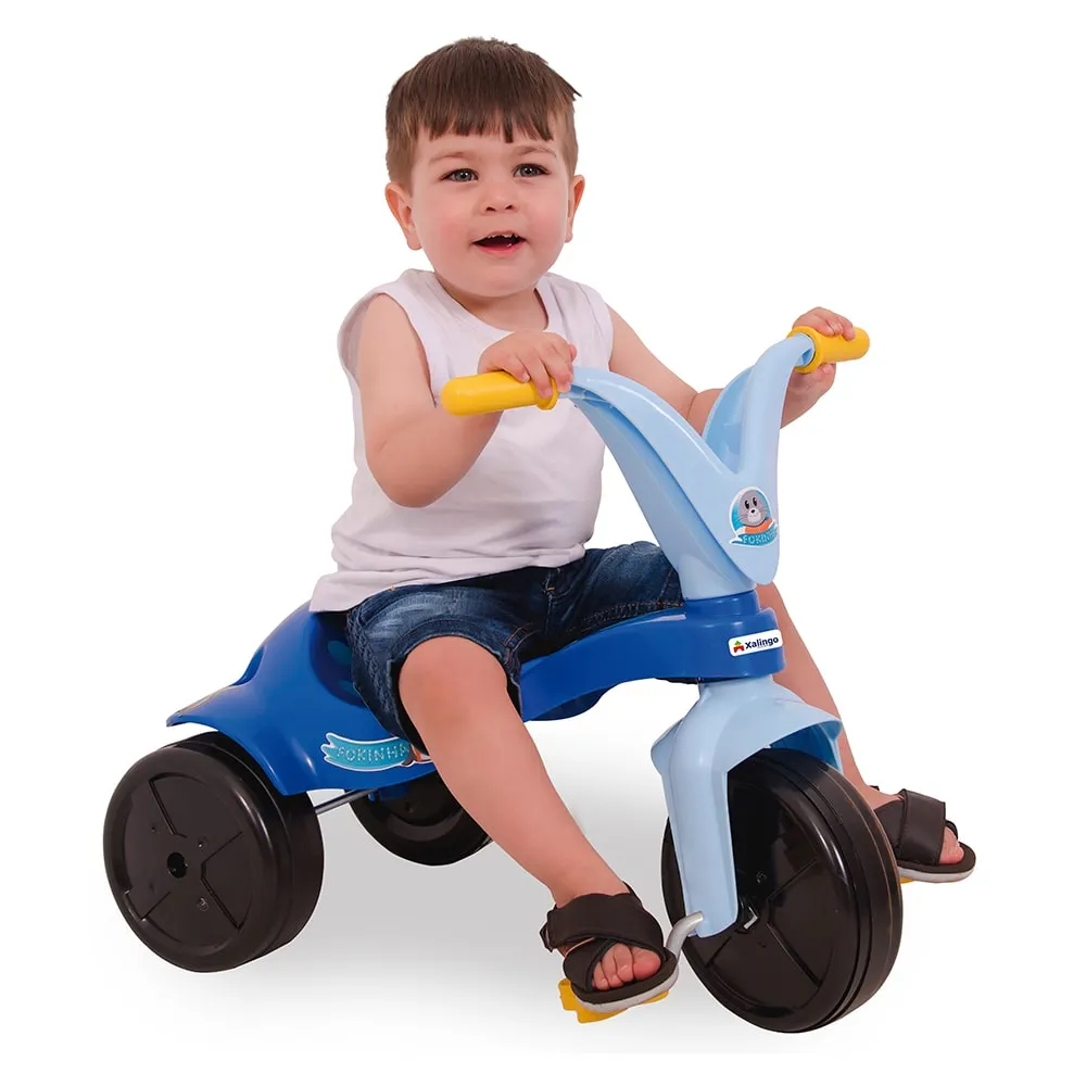 Triciclo Velotrol Infantil Pedal Azul Fokinha até 23kg Xalingo | Shopee ...