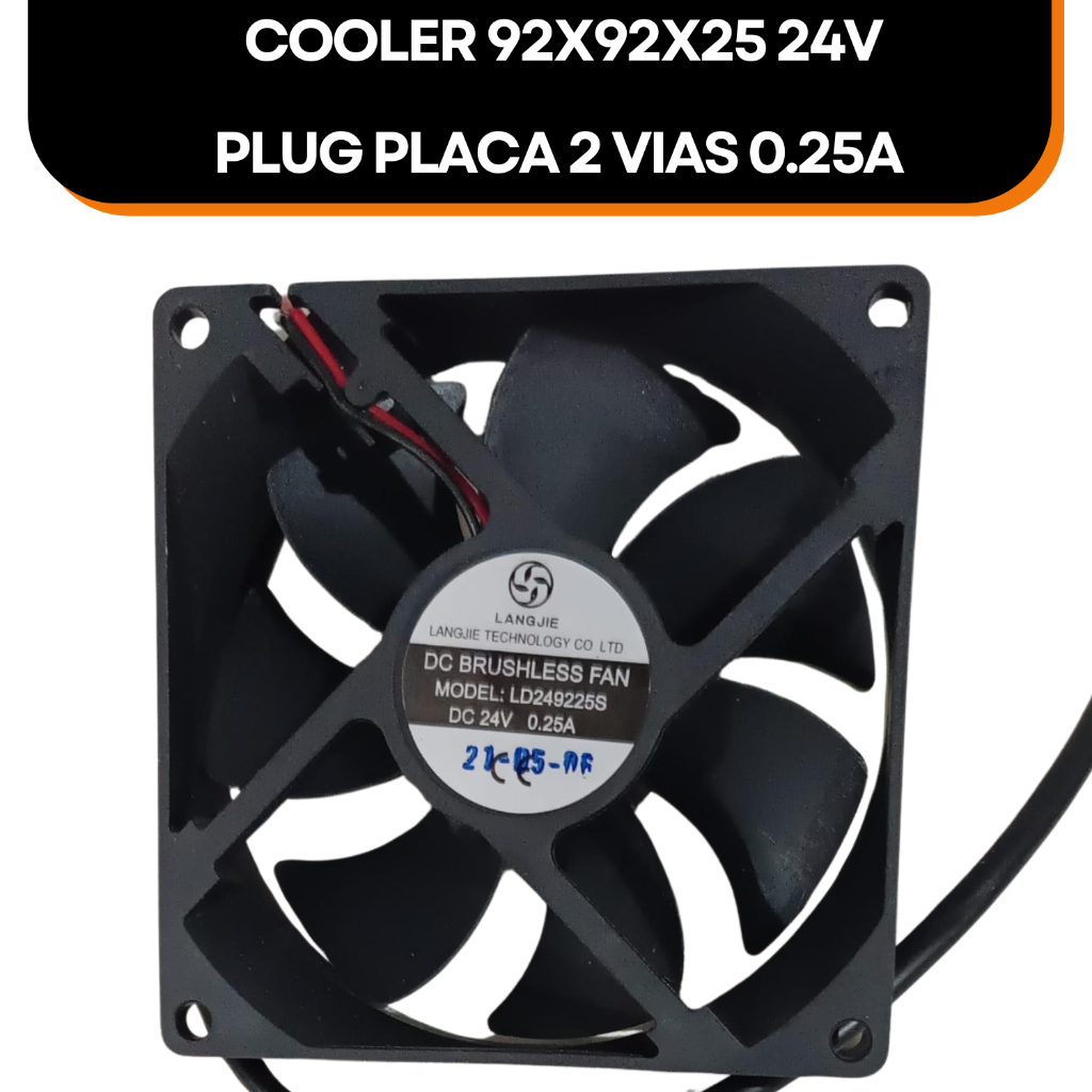 Cooler MicroVentilador Maquina Inversora De Solda Ventoinha fan Rolamento 92x92x25mm 24v 90mm ...