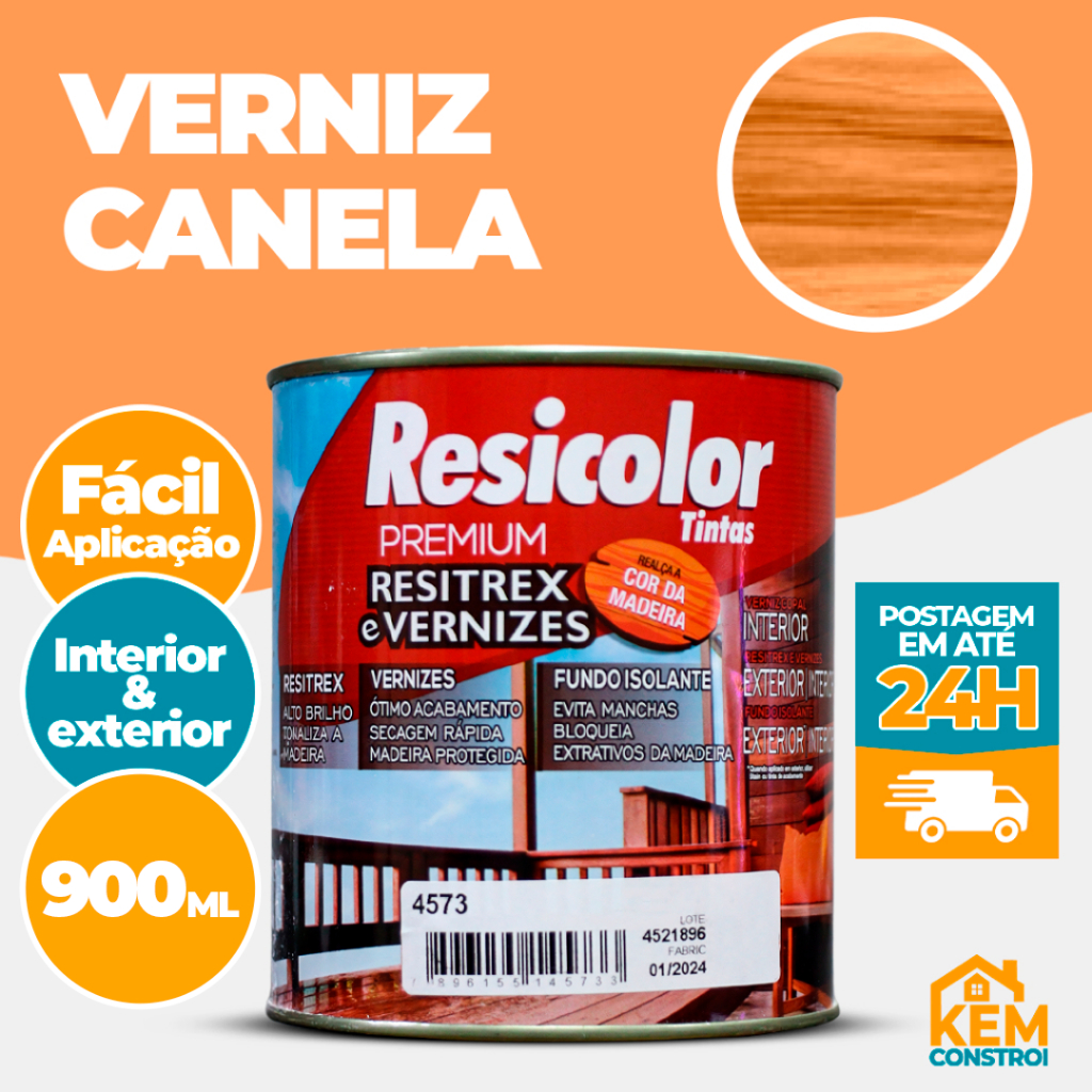 Verniz para Madeira Brilhante Proteção Resicolor Tingidor Resitrex Cor ... Verniz para Madeira Brilhante Proteção Resicolor Tingidor Resitrex Cor ...