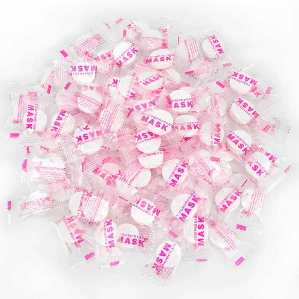 Kit 50 unidades Máscara Facial Comprimida - Kit 30 Diy Compressed Mask ...