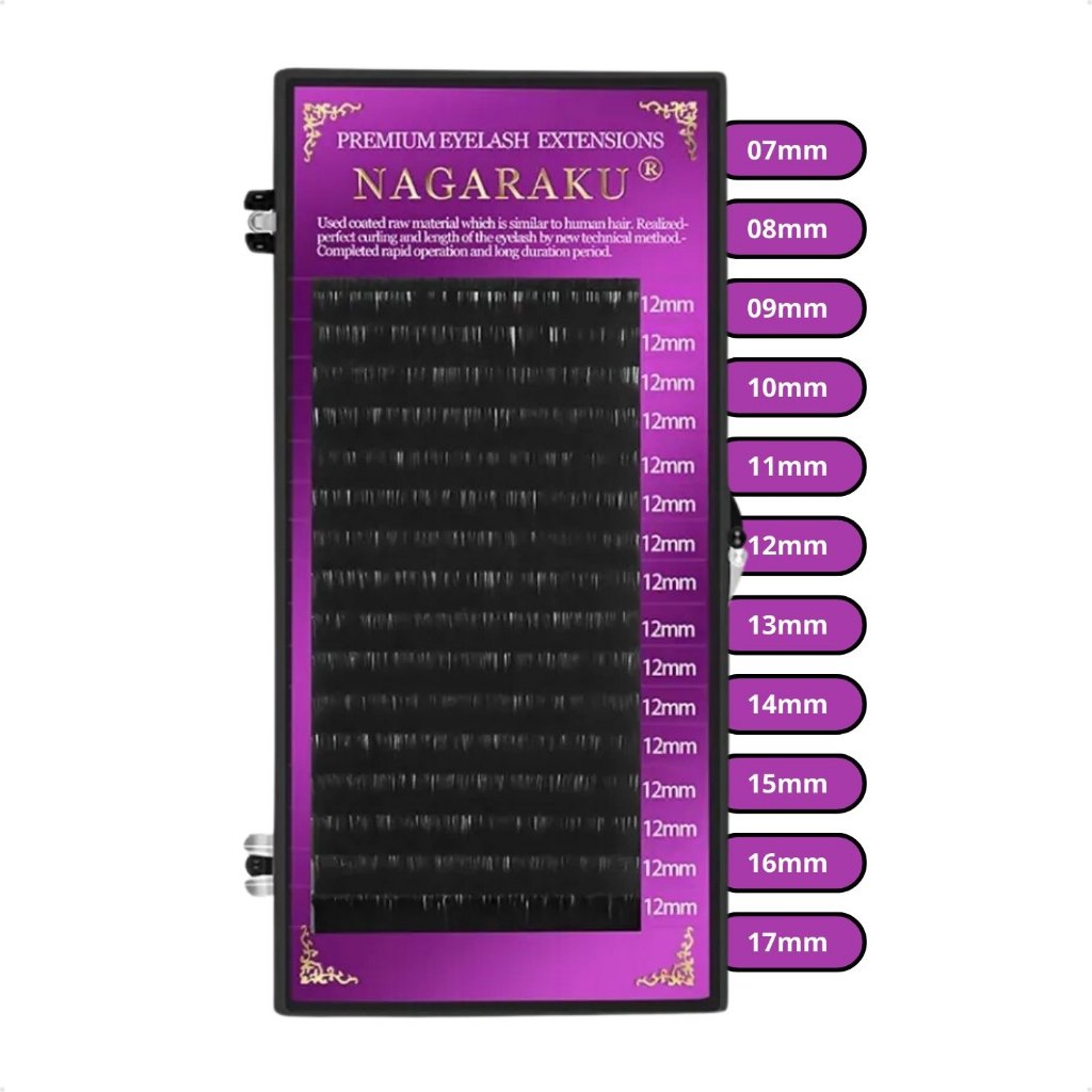 Nagaraku 0,05D Cilios Profissionais para Extensão 16 Fileiras Original Lash Designer | Shopee Brasil