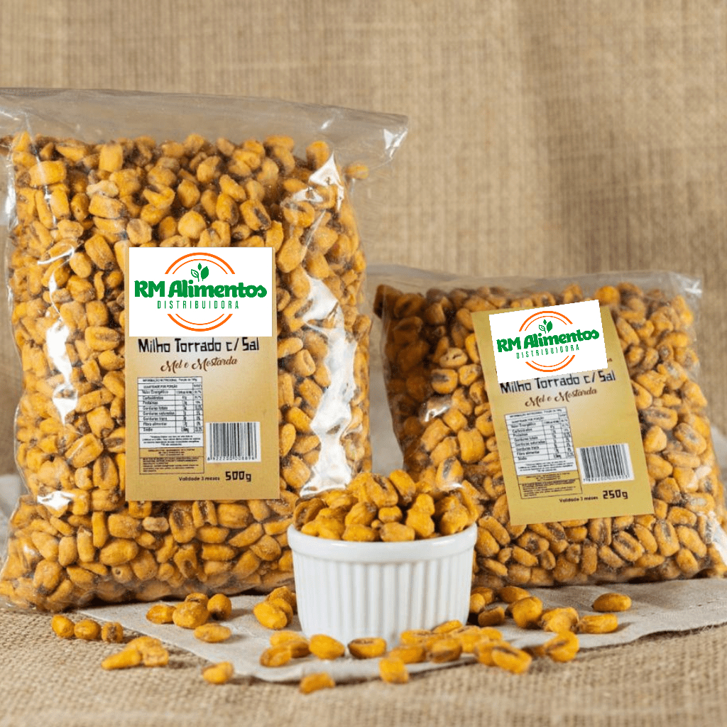 Milho Torrado Mostarda e Mel 500g e 1Kg Natural | Shopee Brasil