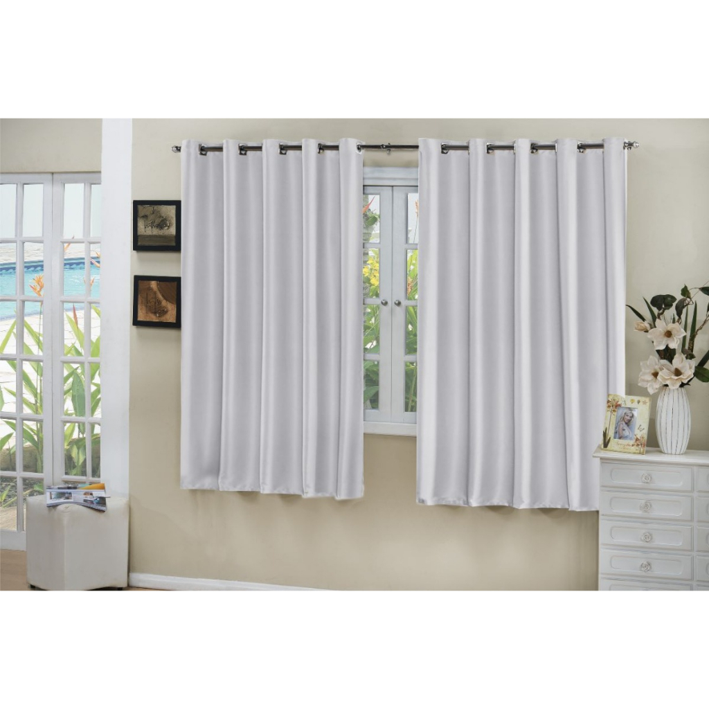 Cortina Blackout em Oxford Branca 2m x 1,40m - Prática e Sofisticada | Shopee Brasil