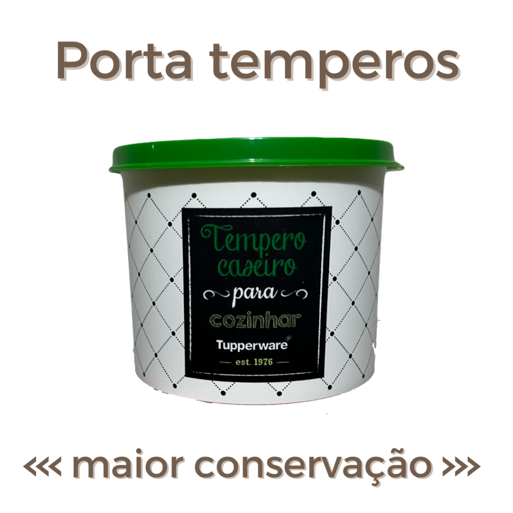 Caixa para Tempero Caseiro 500g Tupperware Original Linha Bistrô pote ...