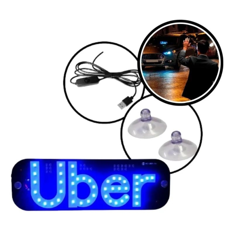 Letreiro de Uber Digital para carro | Shopee Brasil