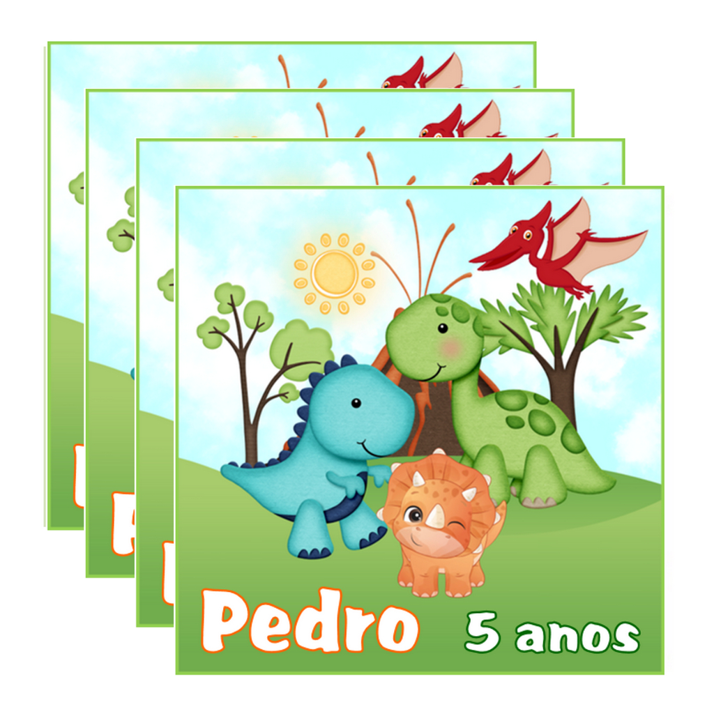 30 Adesivos 4cm Dinossauro Baby Lembrancinha De Aniversário Dino Tag ...