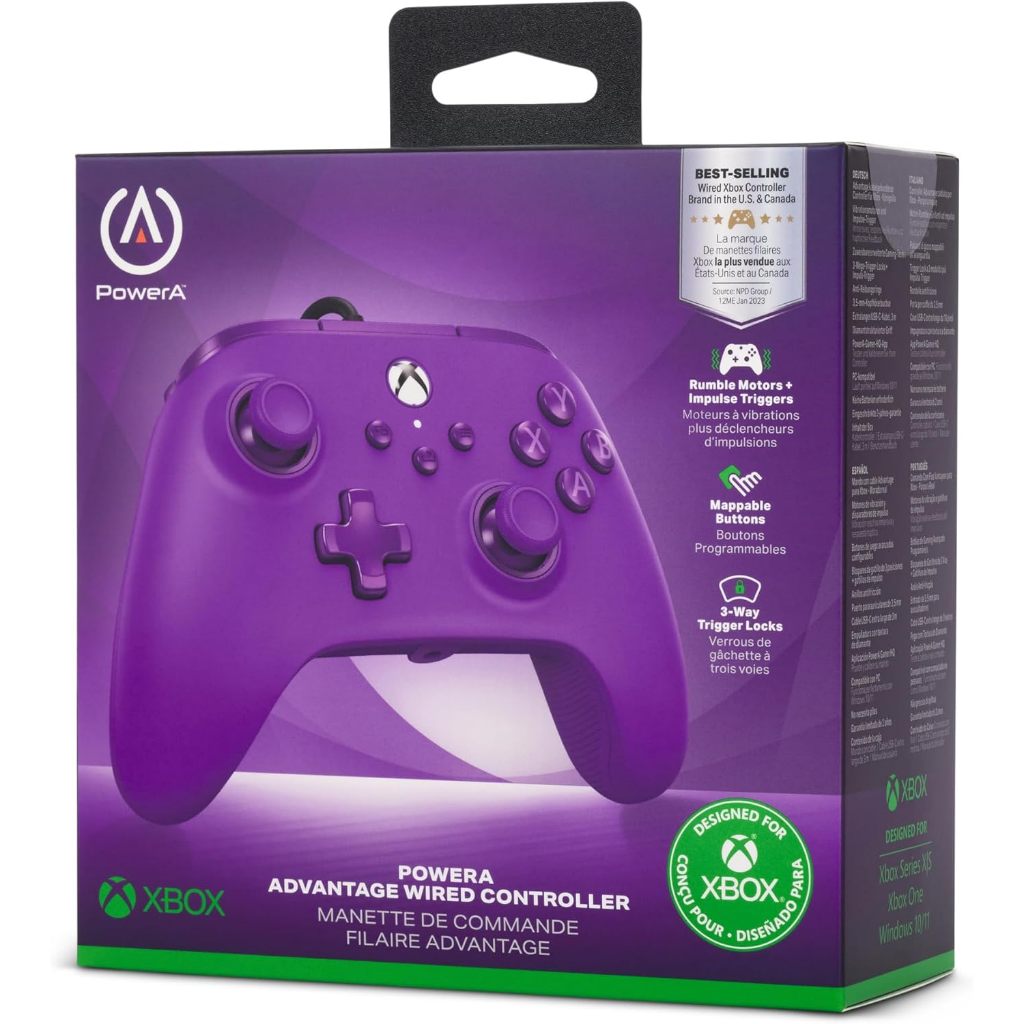 Controle com fio - Power A - para XBOX Série X | S - Roxo | Shopee Brasil