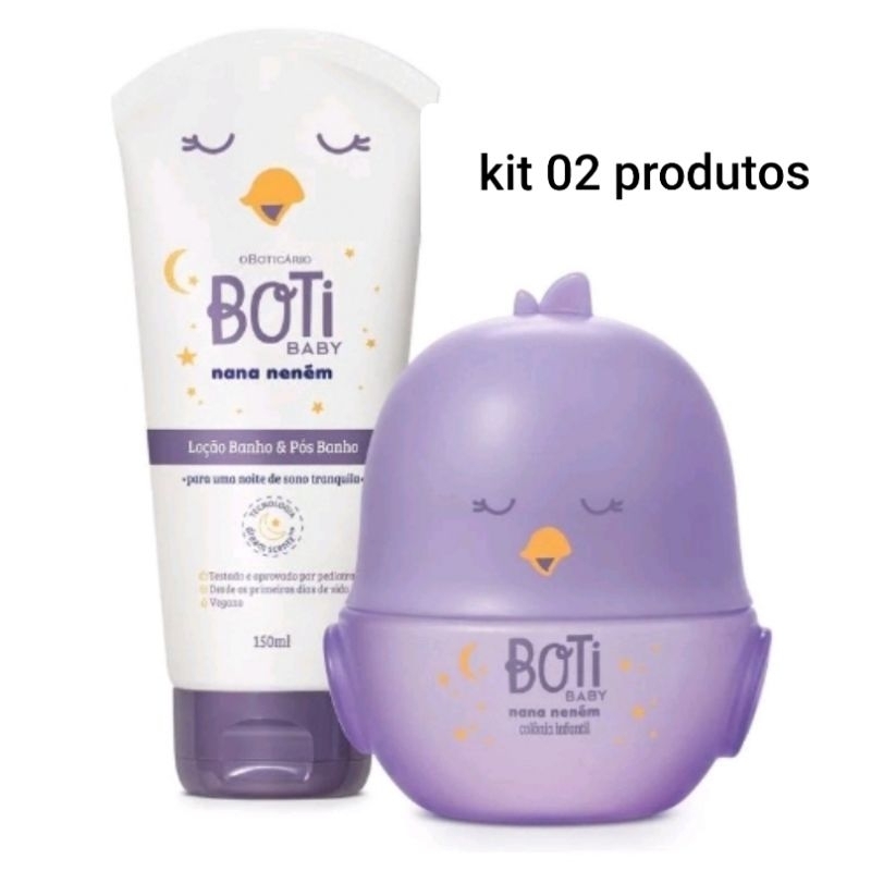 Kit Boti Baby,Nana Neném /Colônia e Hidratante | Shopee Brasil
