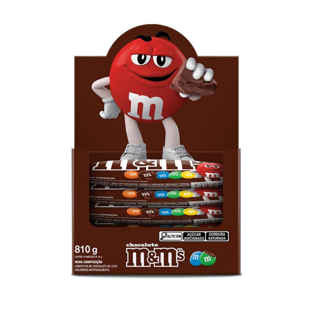 Caixa M&M's Ao Leite 45g Cada C/18 Unidades Mars | Shopee Brasil