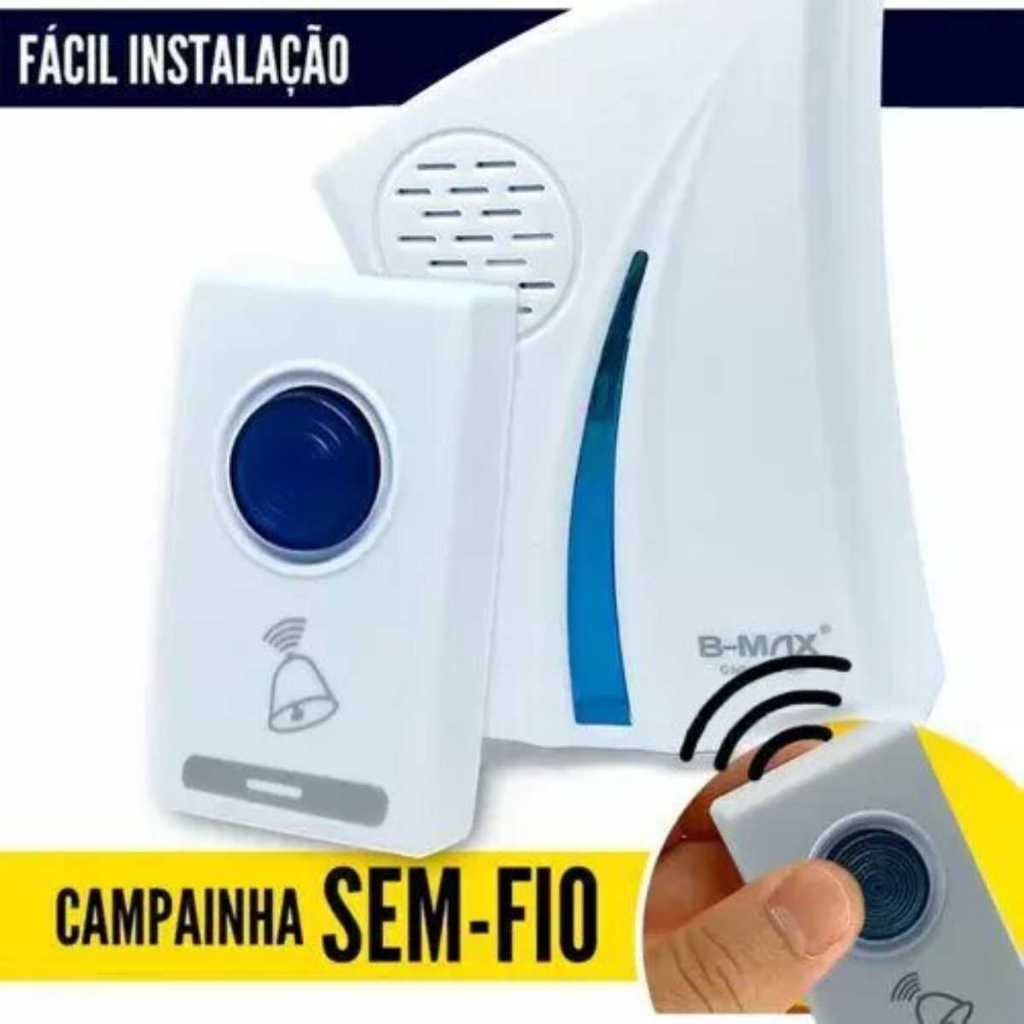 Campainha Sem Fio Wireless A Prova D'água 100m Residencial Comercial ...