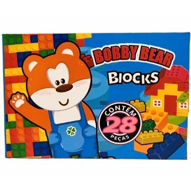 BLOCOS DE MONTAR BOBBY BEAR BLOCKS- 28 PEÇAS | Shopee Brasil