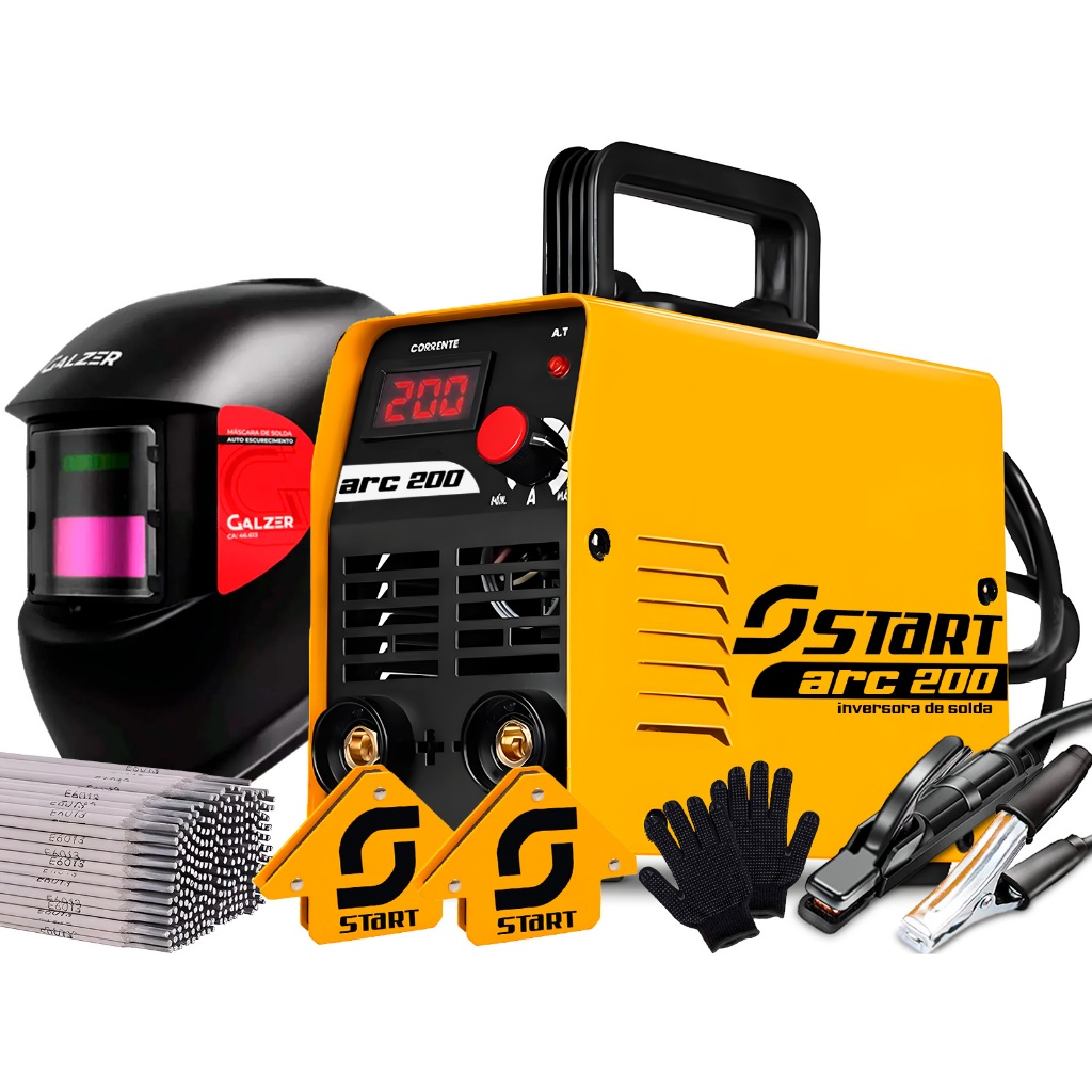 Kit Soldador Inversora De Solda 200a Máscara, Eletrodo Mma | Shopee Brasil