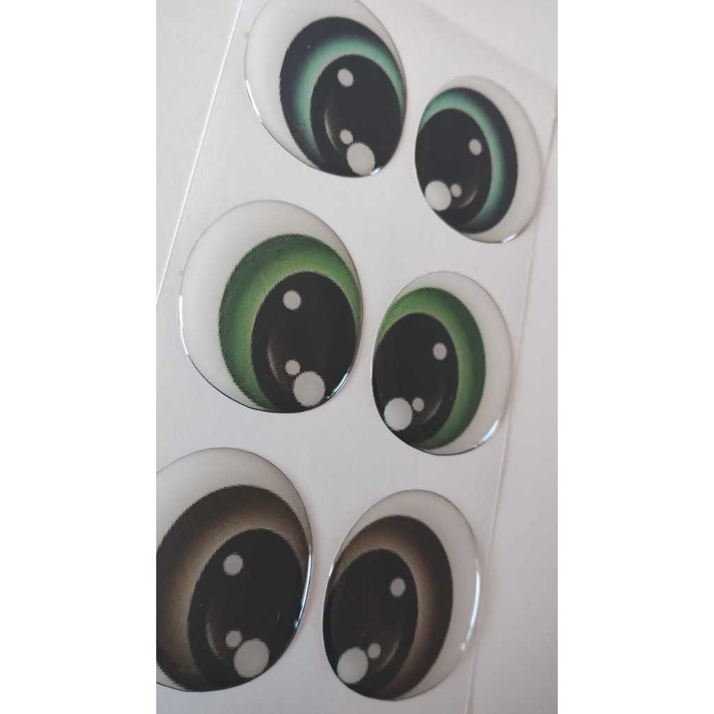 LUNA XG- 3 PARES - Olhinhos Olhos Resinados Biscuit e Eva | Shopee Brasil