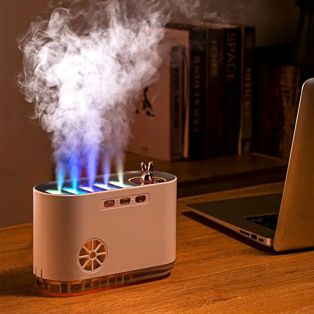 Umidificador De Ar RGB Aromatizador Difusor Efeito Chama Led Gradiente ...