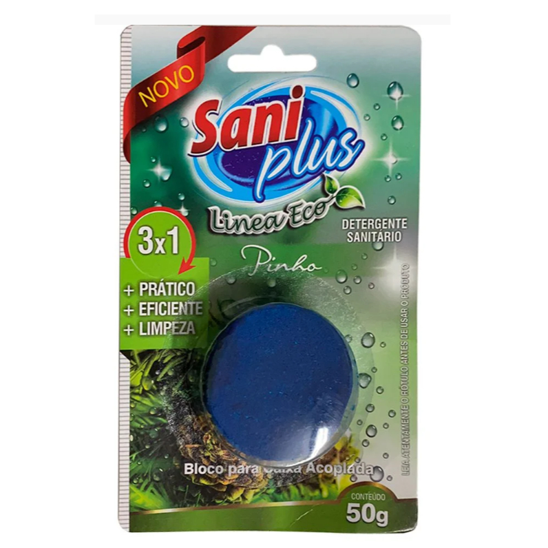 Tablete Pedra Bloco Sanitário Para Caixa Acoplada 50g Saniplus - Pinho ...