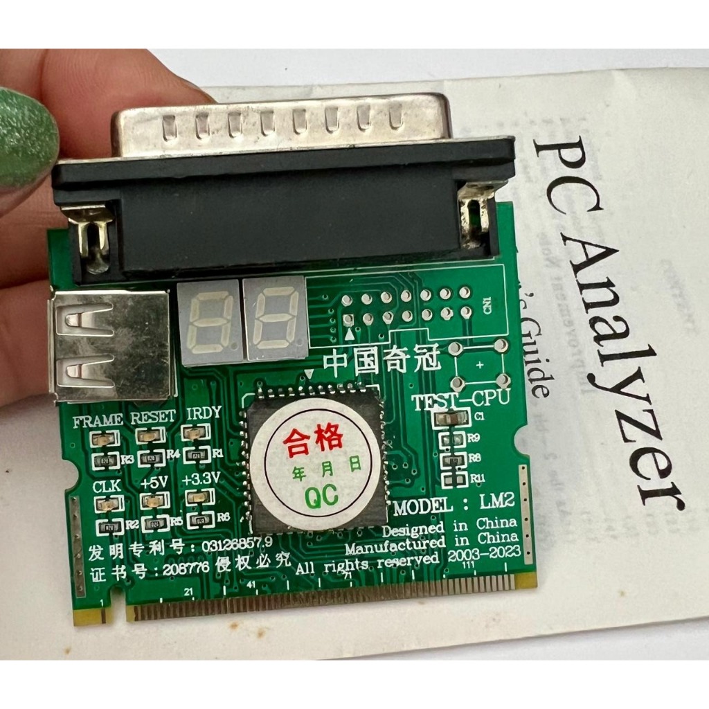 Placa De Diagnóstico Teste Pc Analyzer 2 Digitos PCI e Paralela para ...