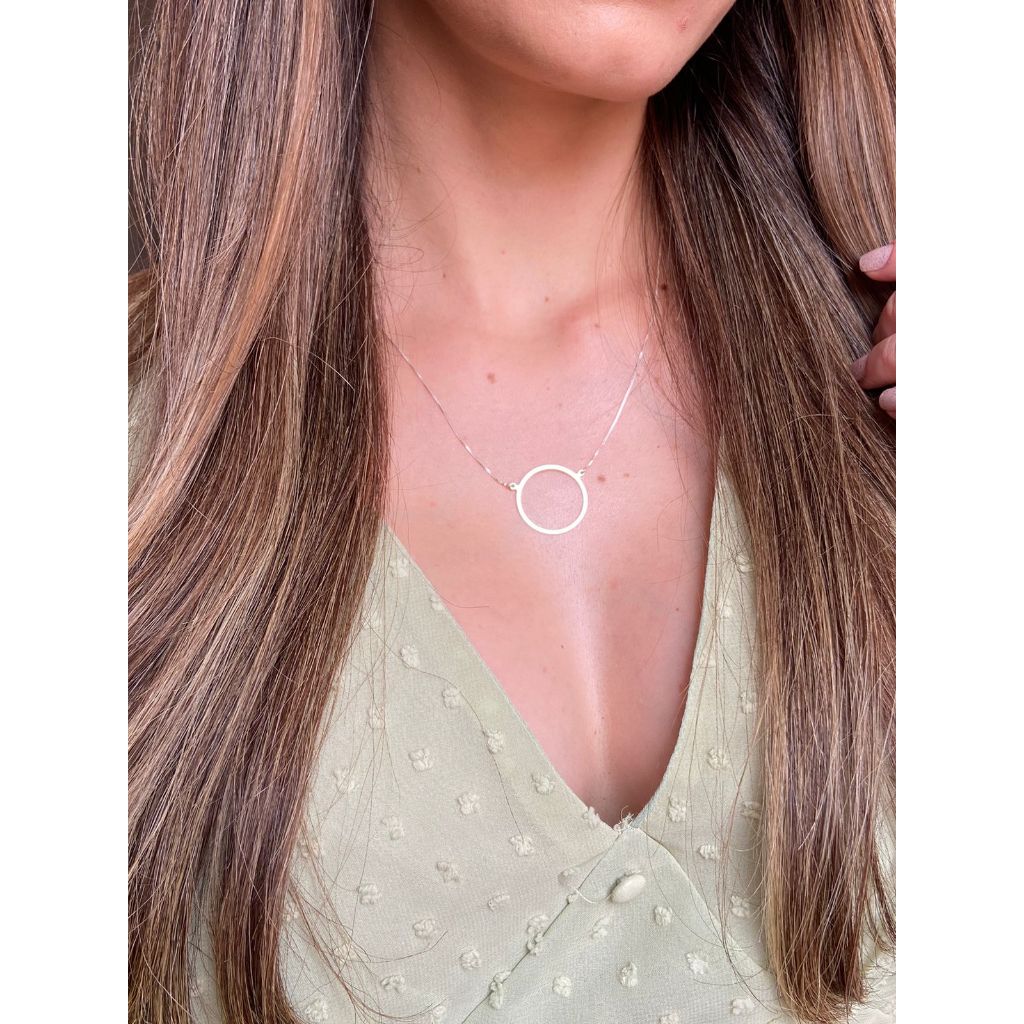 Colar Círculo em Prata925 | Shopee Brasil