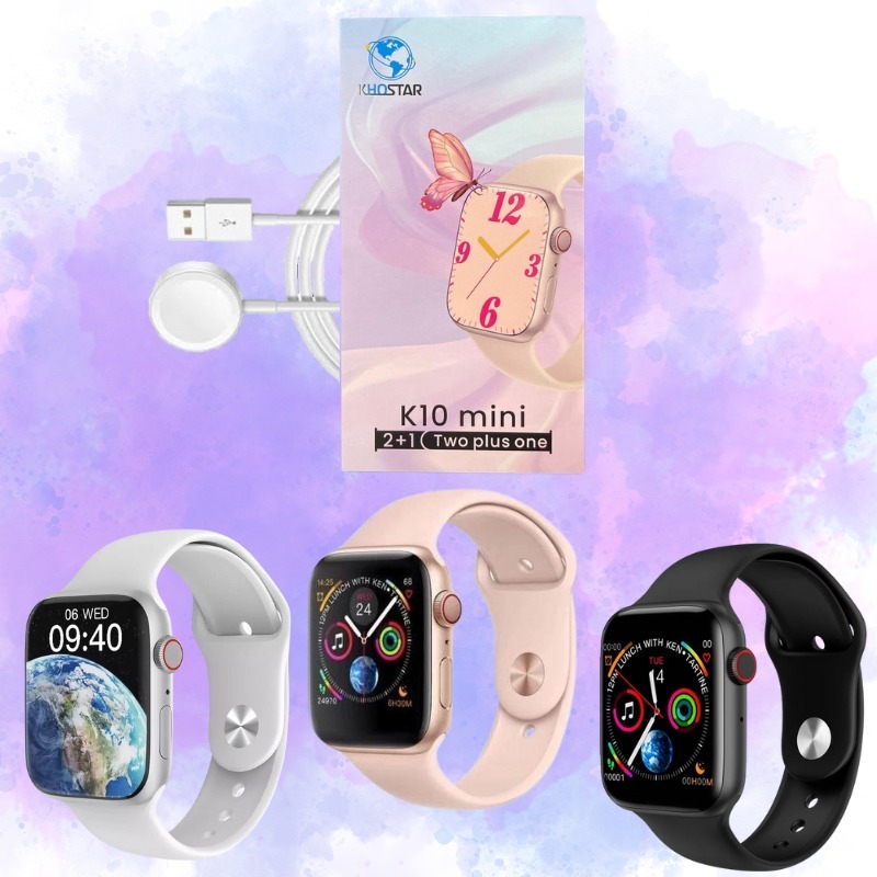 Smartwatch K10 Mini Relogio Inteligente Ilha dos Espíritos 41mm Serie 9 2 Pulseiras IP67 Khostar ...