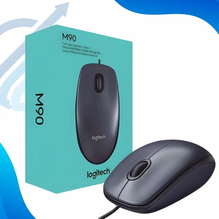 Mouse Logitech M90 Óptico Preto Usb Com Fio Original | Shopee Brasil