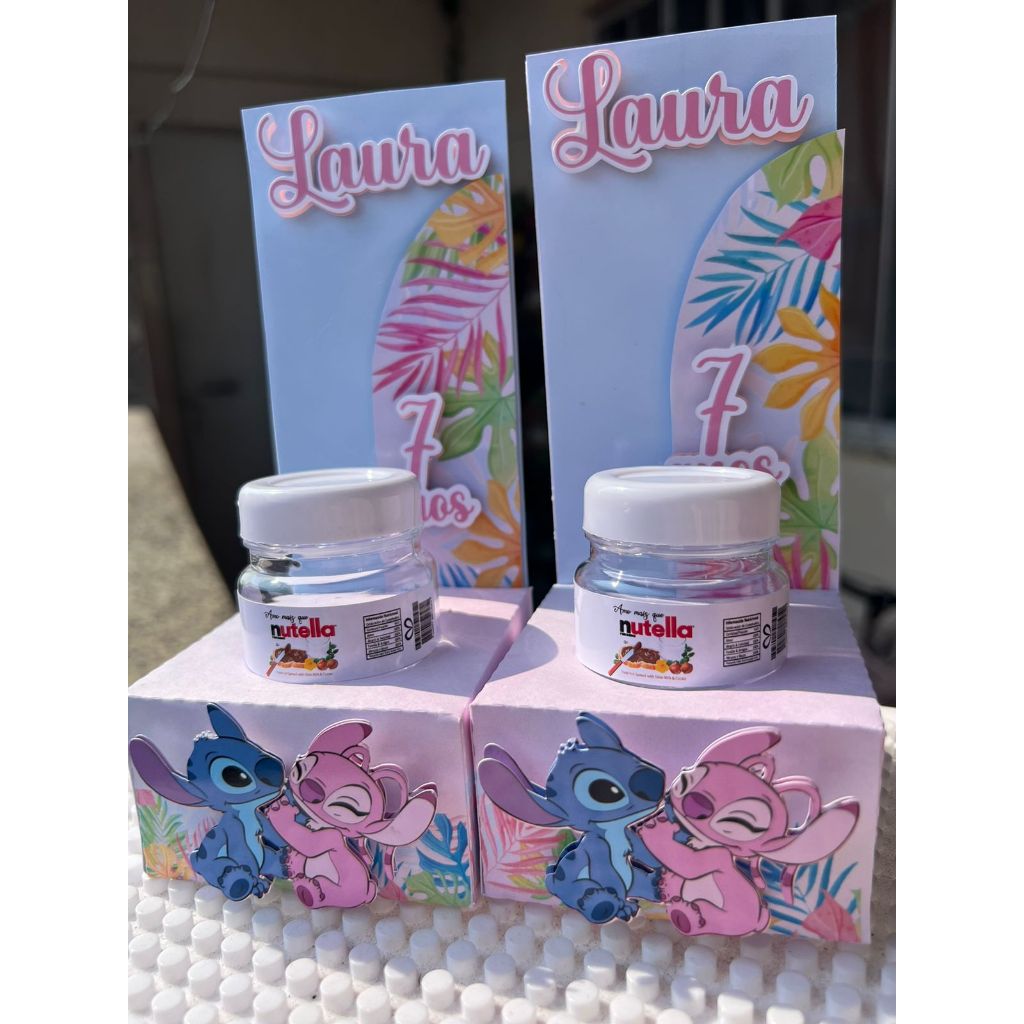 Lembrancinha Personalizada I Caixa para Nutella Stitch e Angel I Lilo e ...